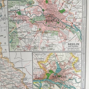 Antique Map German Empire, Eastern German Empire, 1897 Germany, Century ...