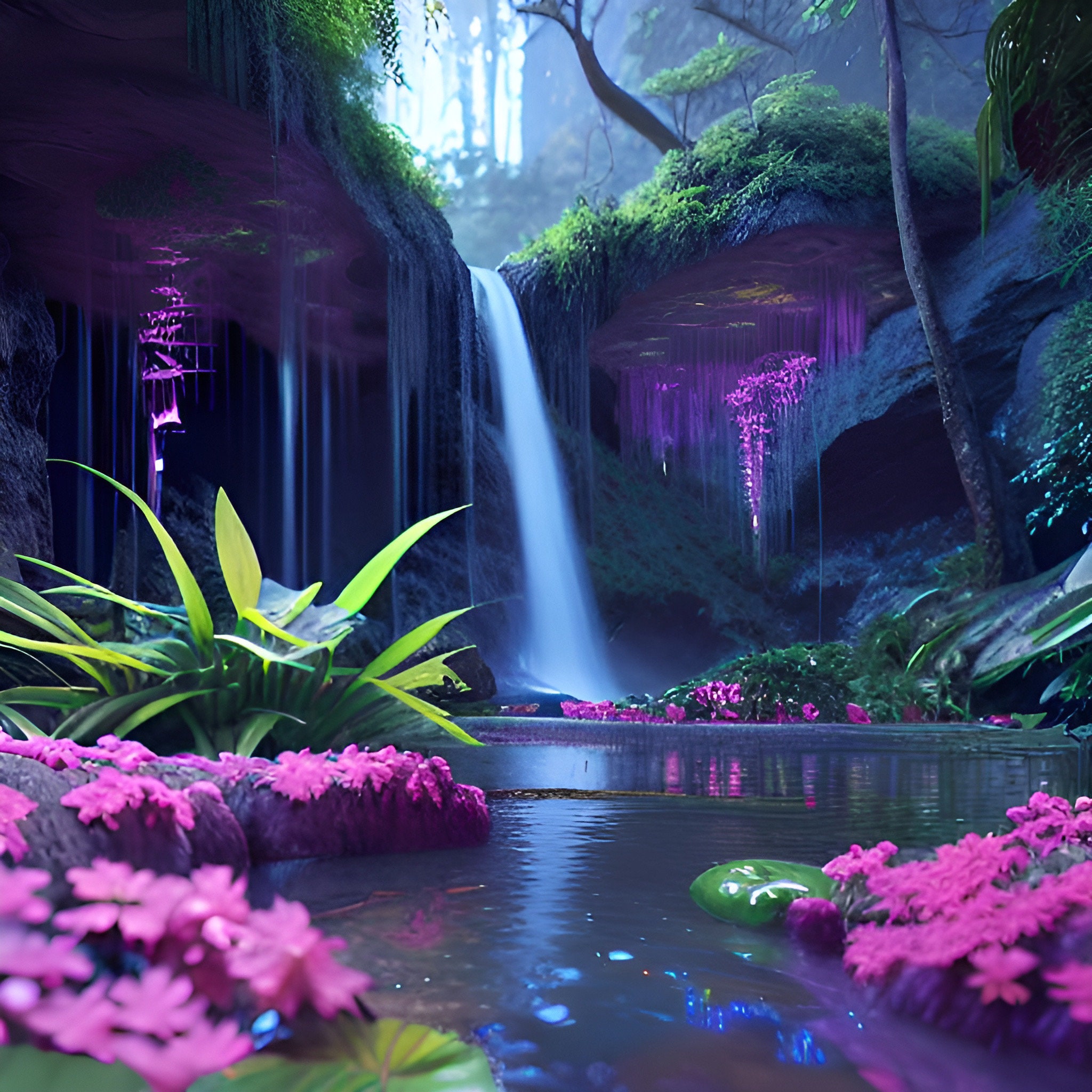 Mystical Waterfall - Etsy