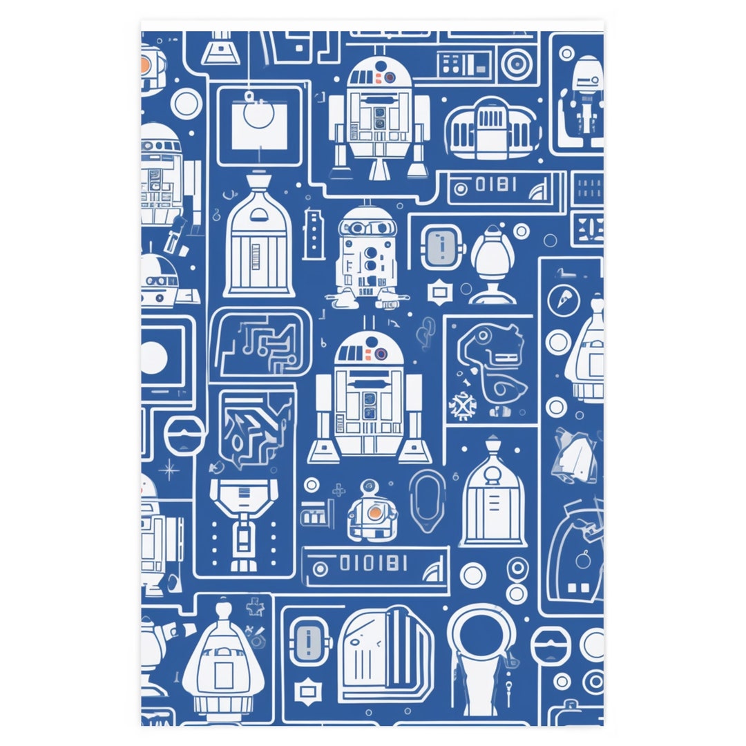 Star Wars R2-D2 Wrapping Paper - Etsy