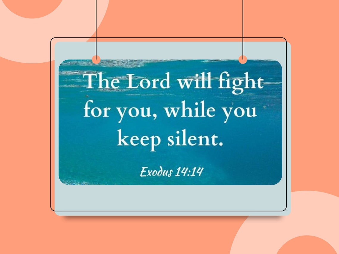 Exodus 14:14 Christian Wall Art Christian Art Print Home Decor Bible ...