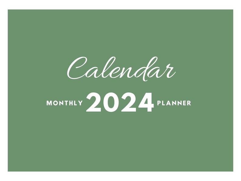 Printable Calendar 2024 Monthly Planner 2024 I Bible Verses Calendar I ...