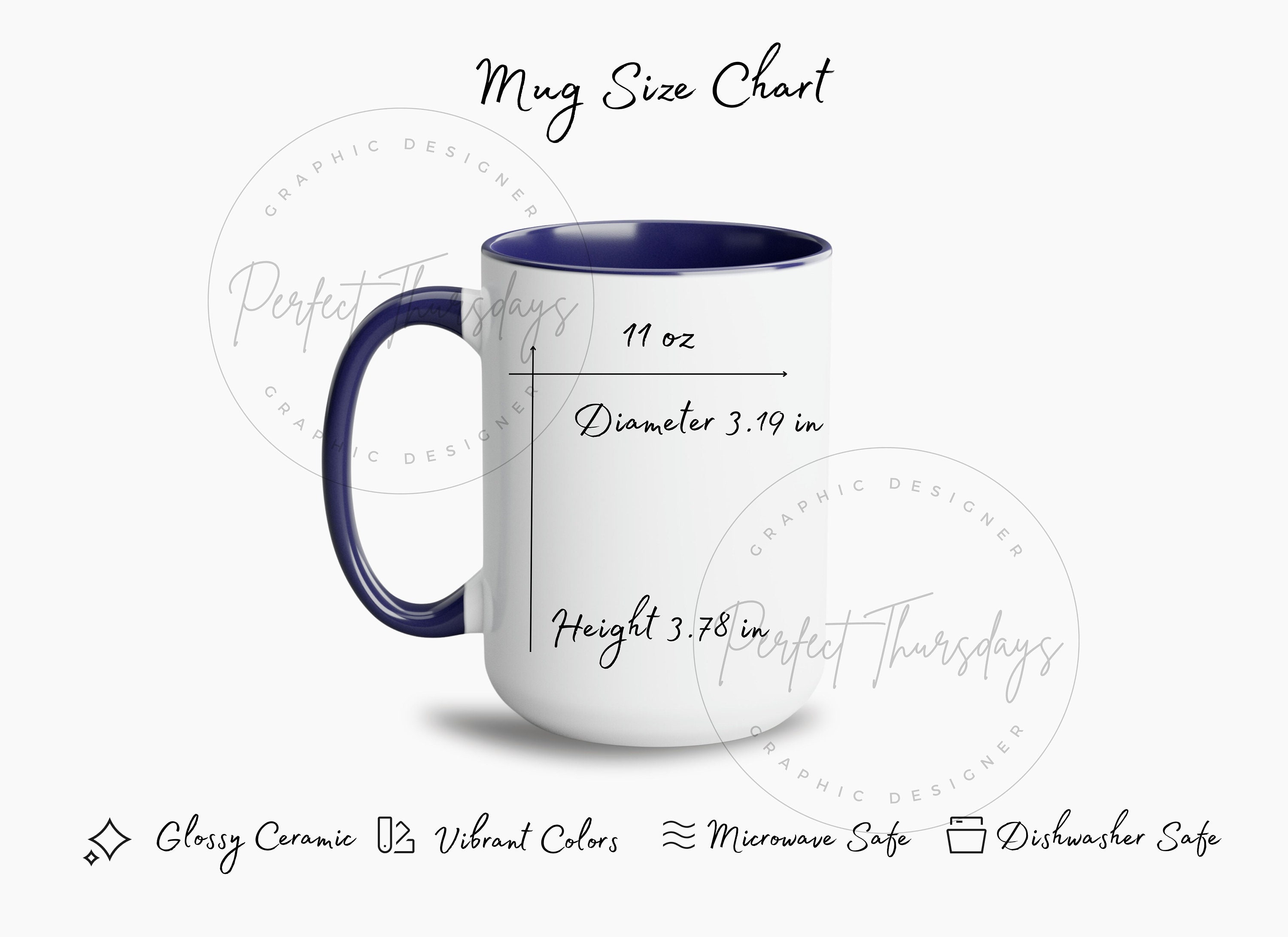 Two Toned Mug Size Chart Template, Two Tone Size Chart Editable ...