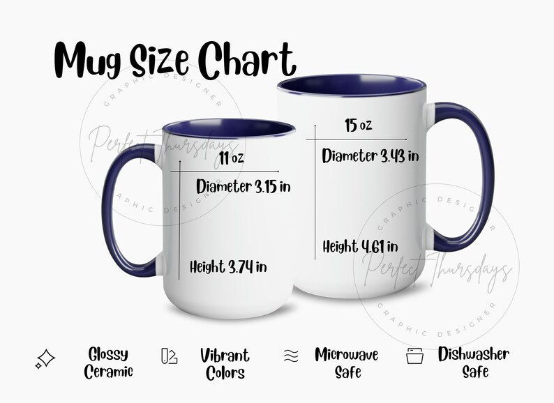 Two Toned Mug Size Chart Template, Two Tone Size Chart Editable ...