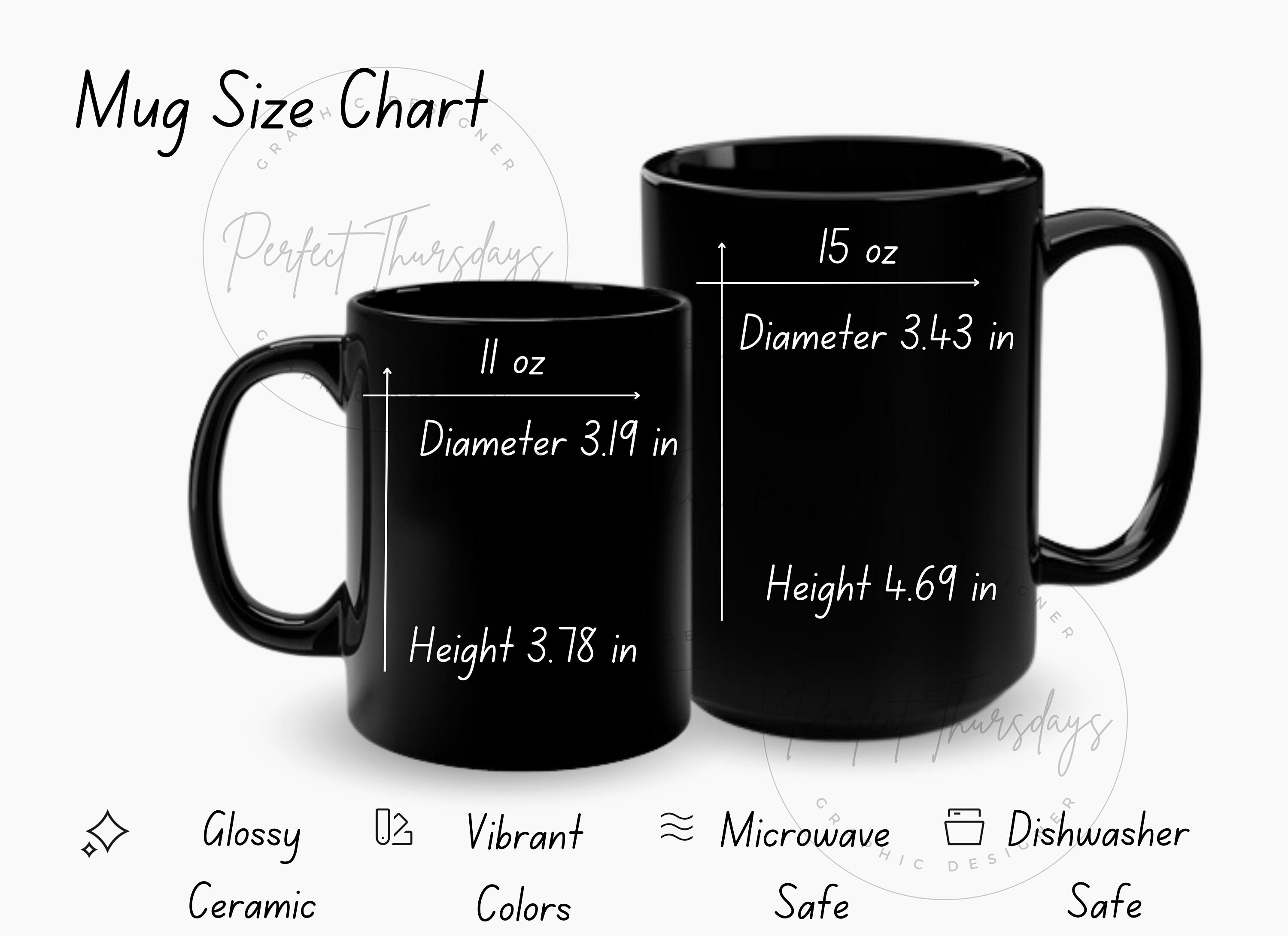 Black Ceramic Mug Size Chart Template Editable Mug Size Chart Template ...
