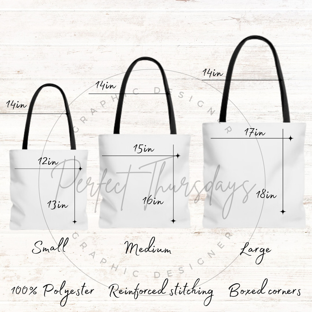 Tote Bag Size Chart, Tote Bag Mockup, Tote Bag Details, Tote Bag Listing Add Ons, 1 Digital Jpd ...