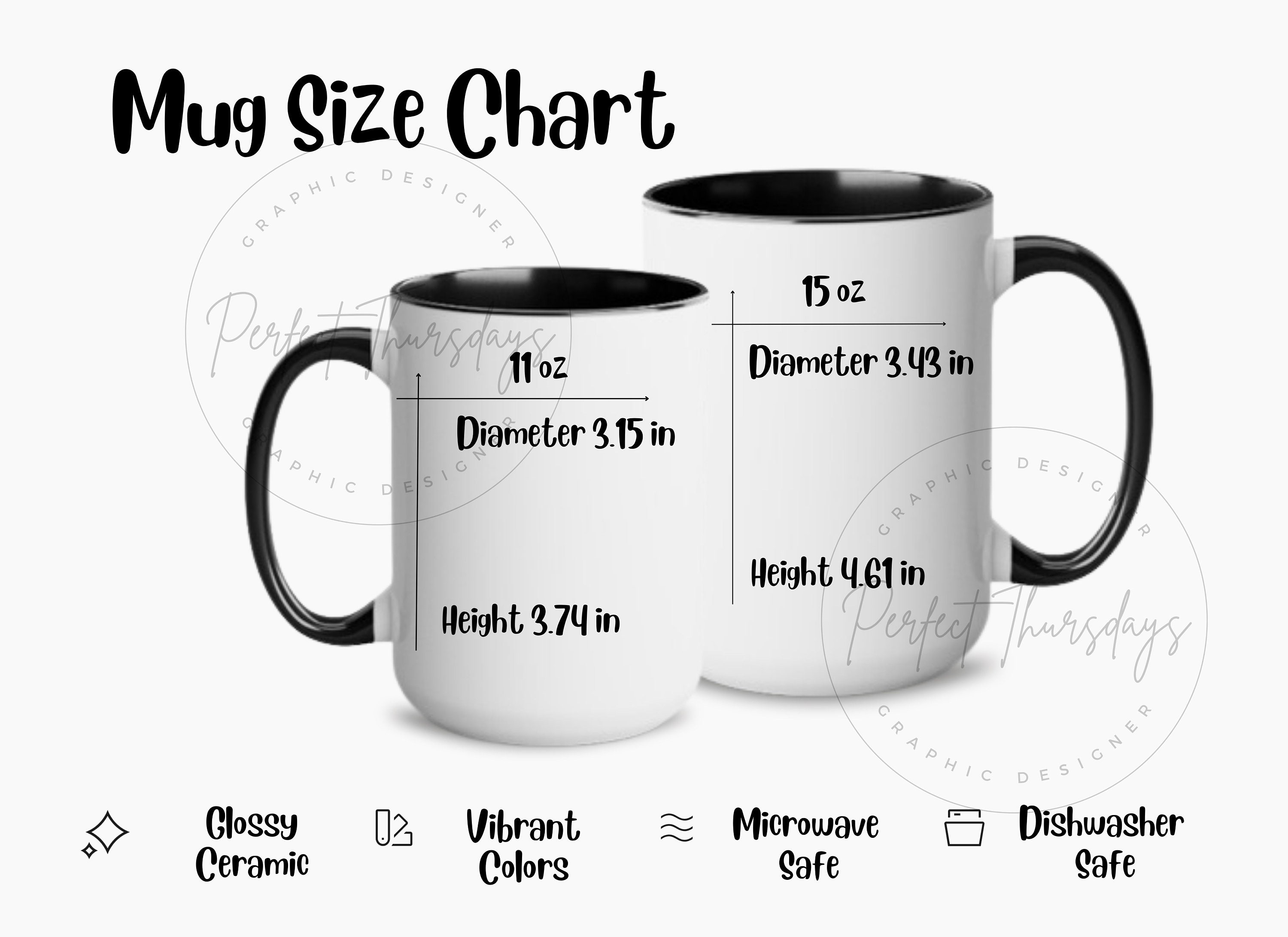 Two Tone Mug Size Chart Template, Two Tone Size Chart Editable Template ...