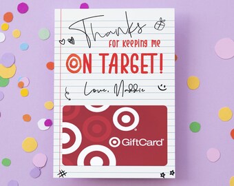 Instant Download Editable Amazon Gift Card Holder Template for Teacher ...