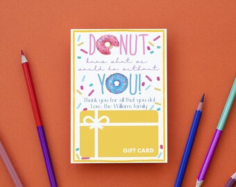 Instant Download Editable Target Gift Card Holder Template for Teacher ...