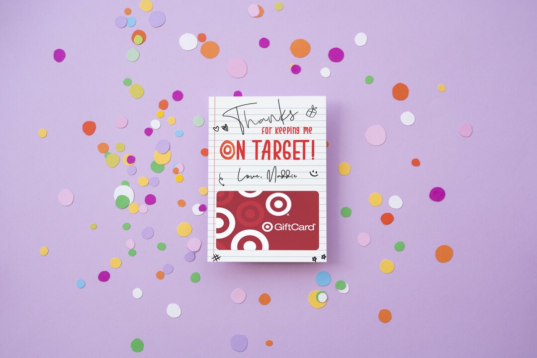 Instant Download Editable Target Gift Card Holder Template for Teacher ...