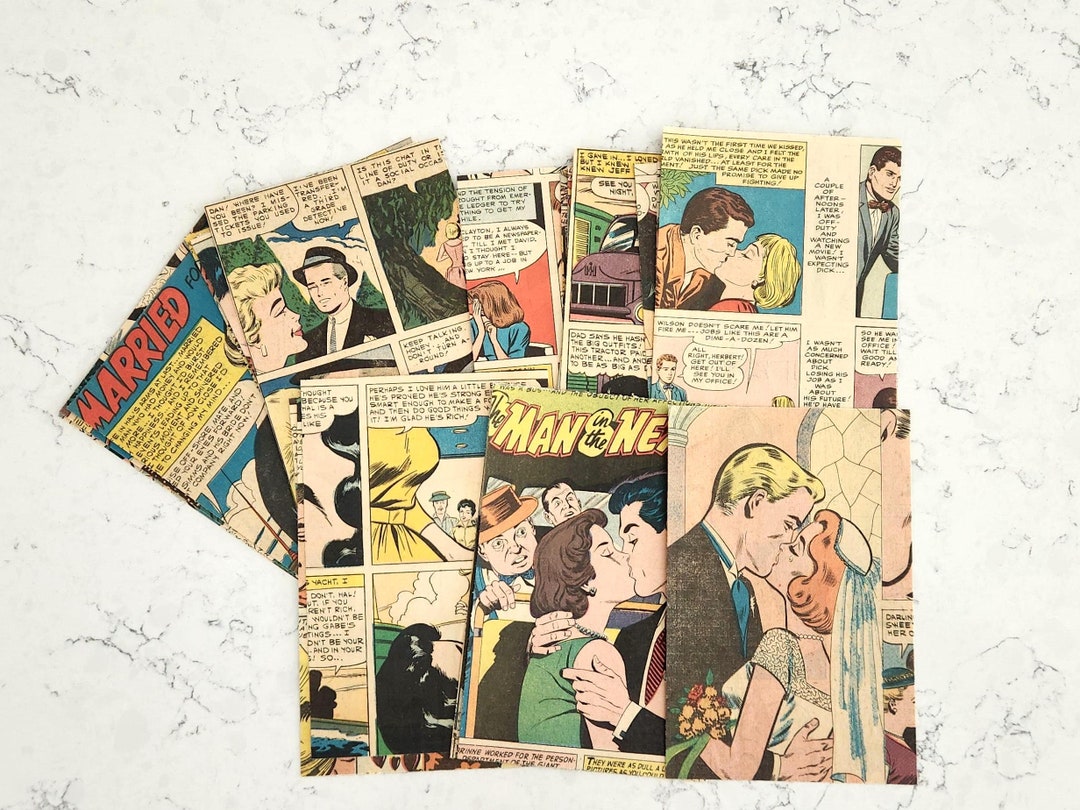 Comic Love Story, Comic Scrap Paper, Wedding Story, Scrapbooking Paper ...