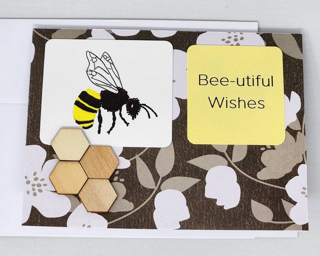 Bee Handmade Card, Bee Birthday Card, Card for Best Friend, Just ...