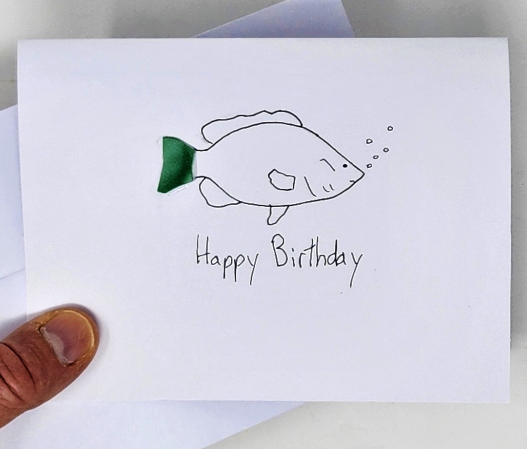 Birthday Card Fish, Card for Him, Fish Birthday, Fishing Fan, March ...