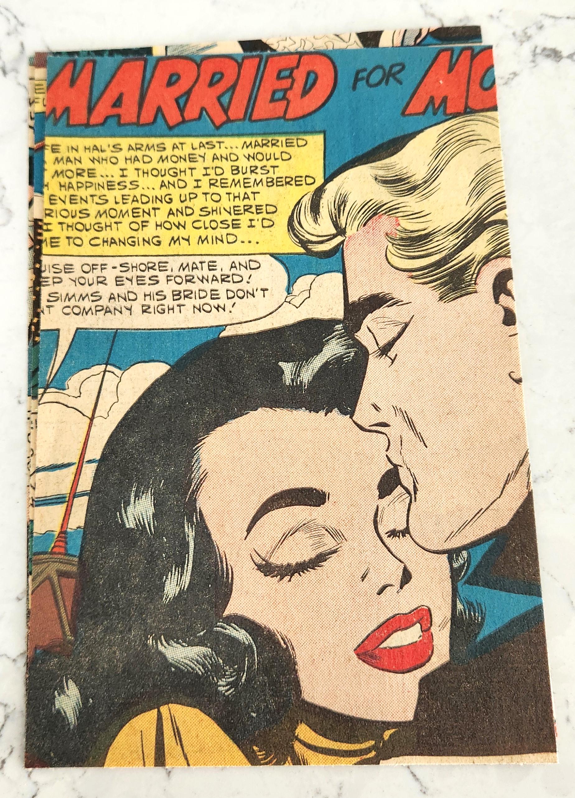 Comic Love Story, Comic Scrap Paper, Wedding Story, Scrapbooking Paper ...