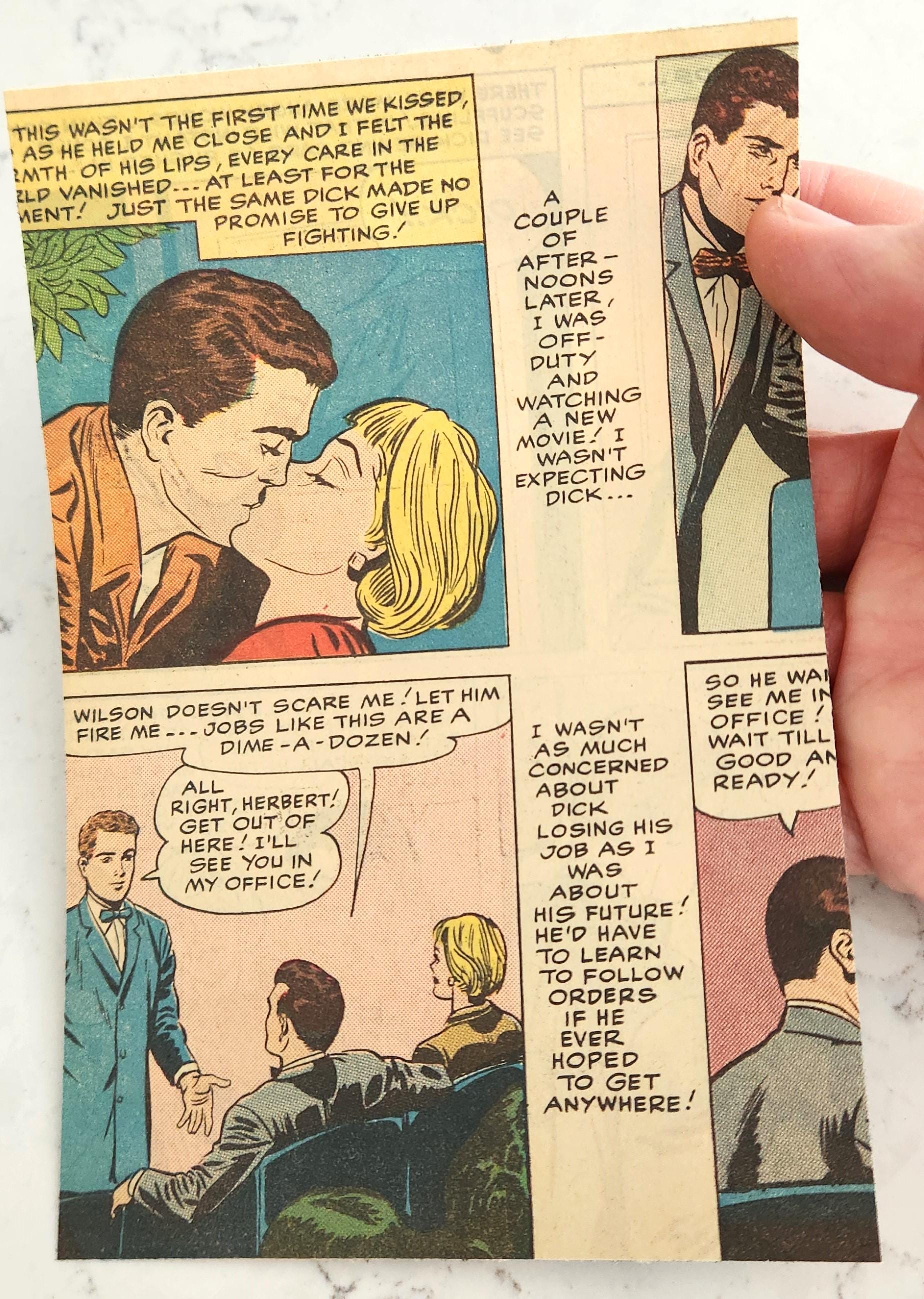 Comic Love Story, Comic Scrap Paper, Wedding Story, Scrapbooking Paper ...