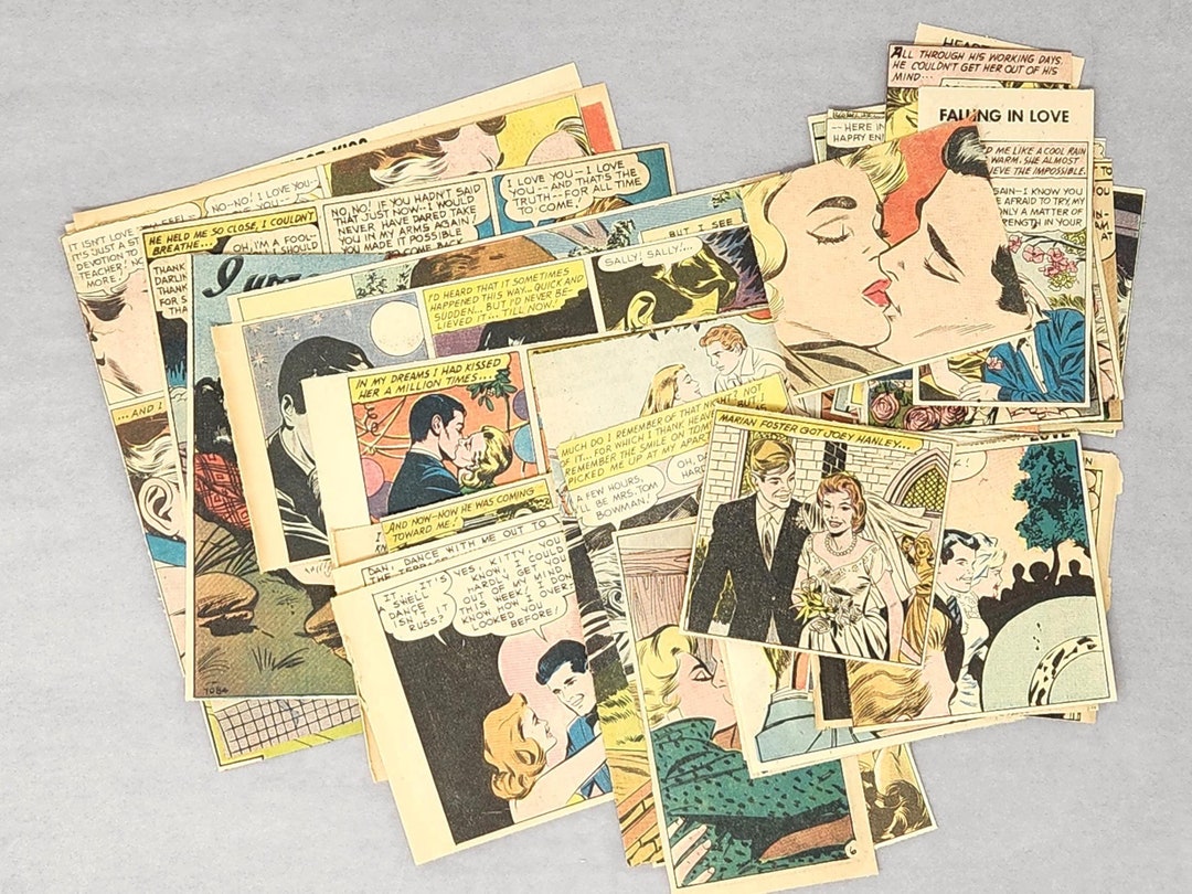 Comic Book Paper, Comic Scrap Paper, Wedding, Scrapbooking Paper ...