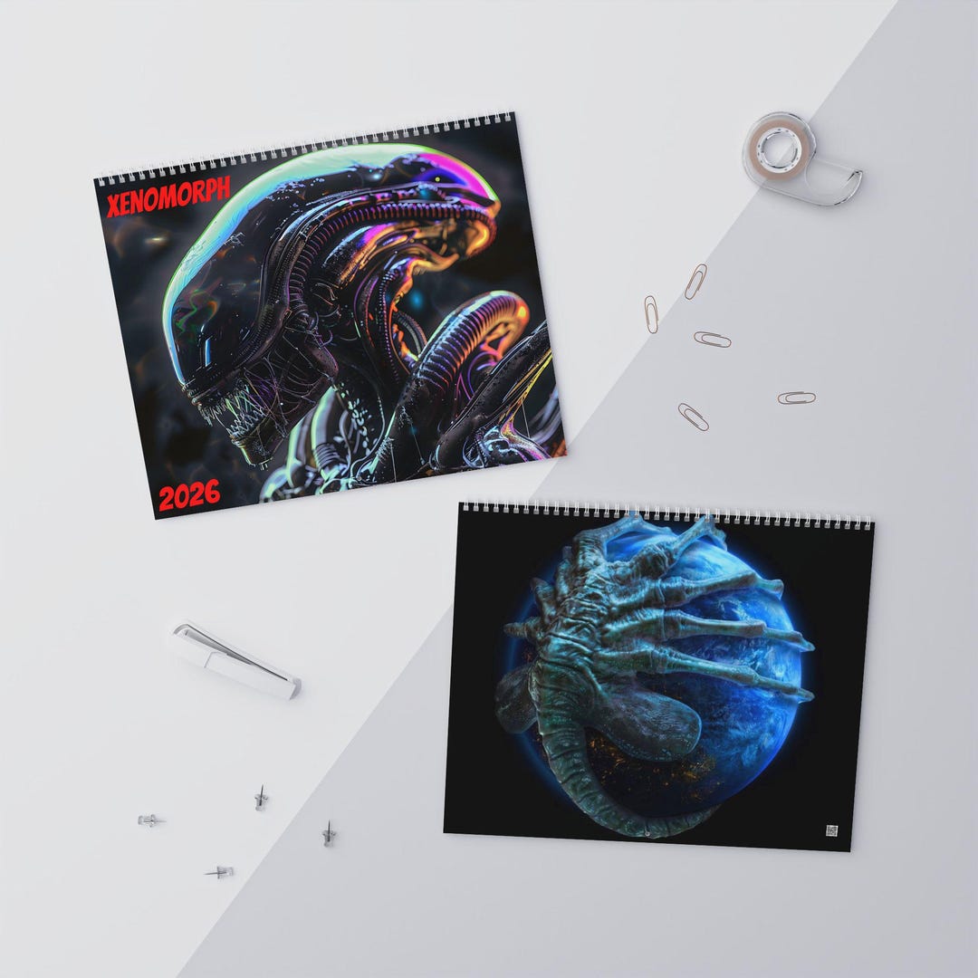 Xenomorph Alien 2026 Wall Calendar: Sci-fi Home Decor - Etsy