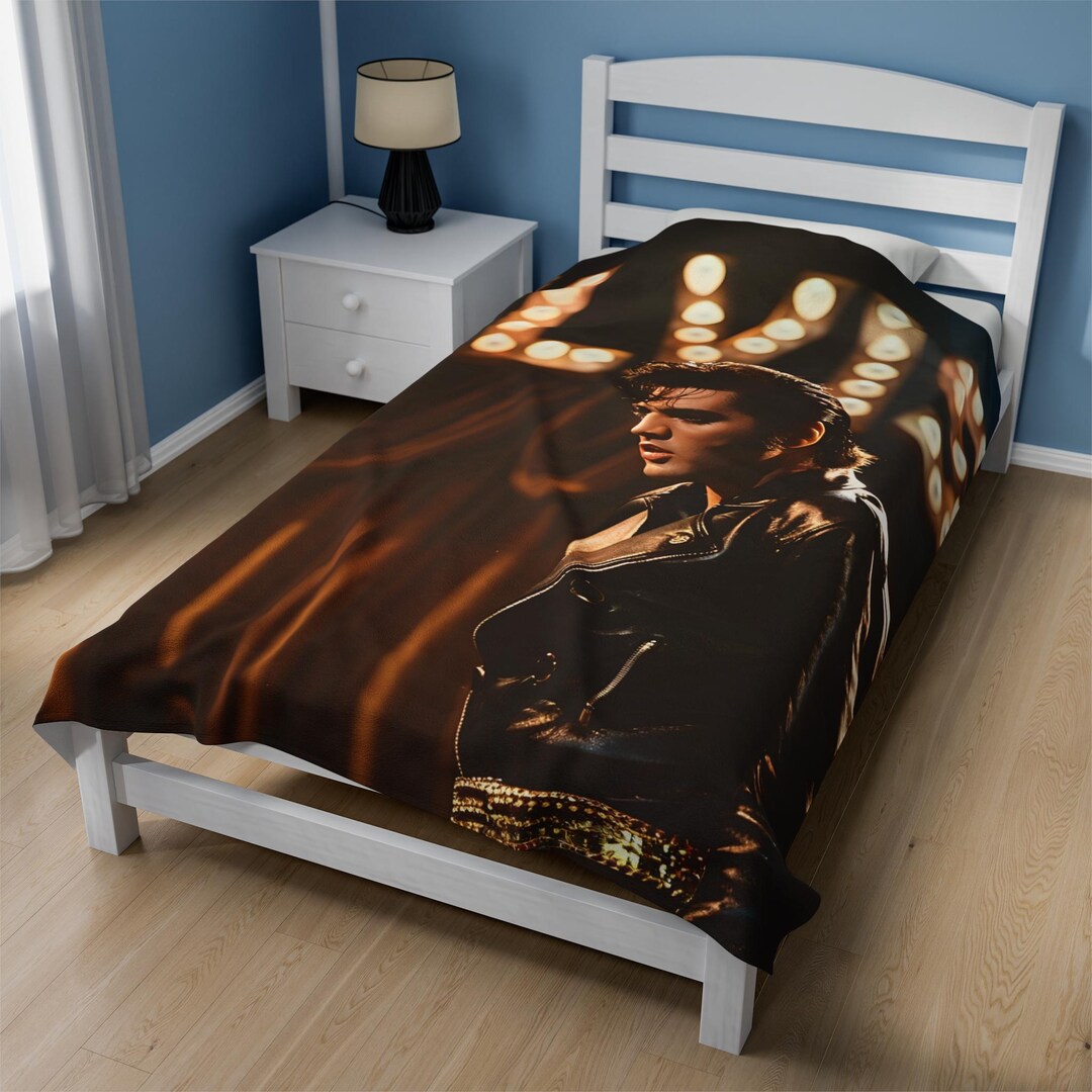 Velveteen Plush Blanket Elvis Presley Fans 1968 Comeback Special, Warm ...
