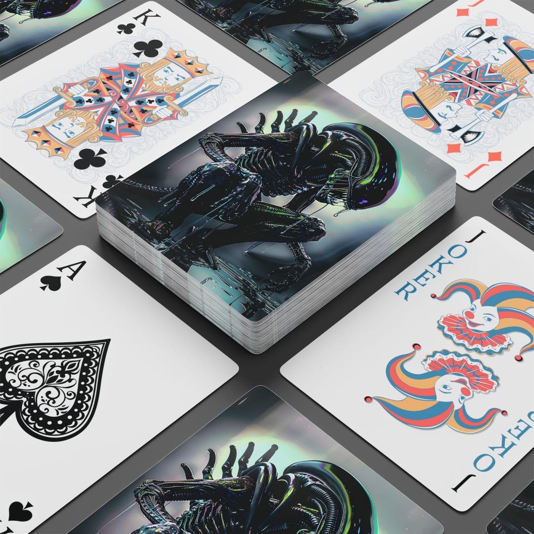 Xenomorph Poker Deck: Sci-fi Alien Playing Cards - Etsy
