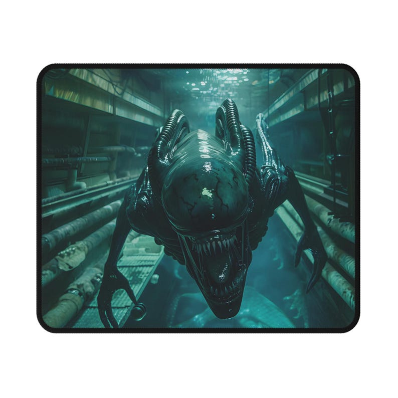 Alien Xenomorph Gaming Mouse Pad, Sci-fi Alien Mouse Mat, Non-slip Desk ...