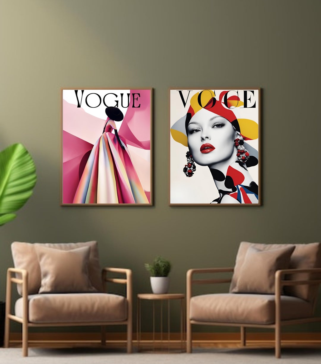 Women Vogue Wall Art, Women Vogue Poster, Funky Canvas, Fashion ...