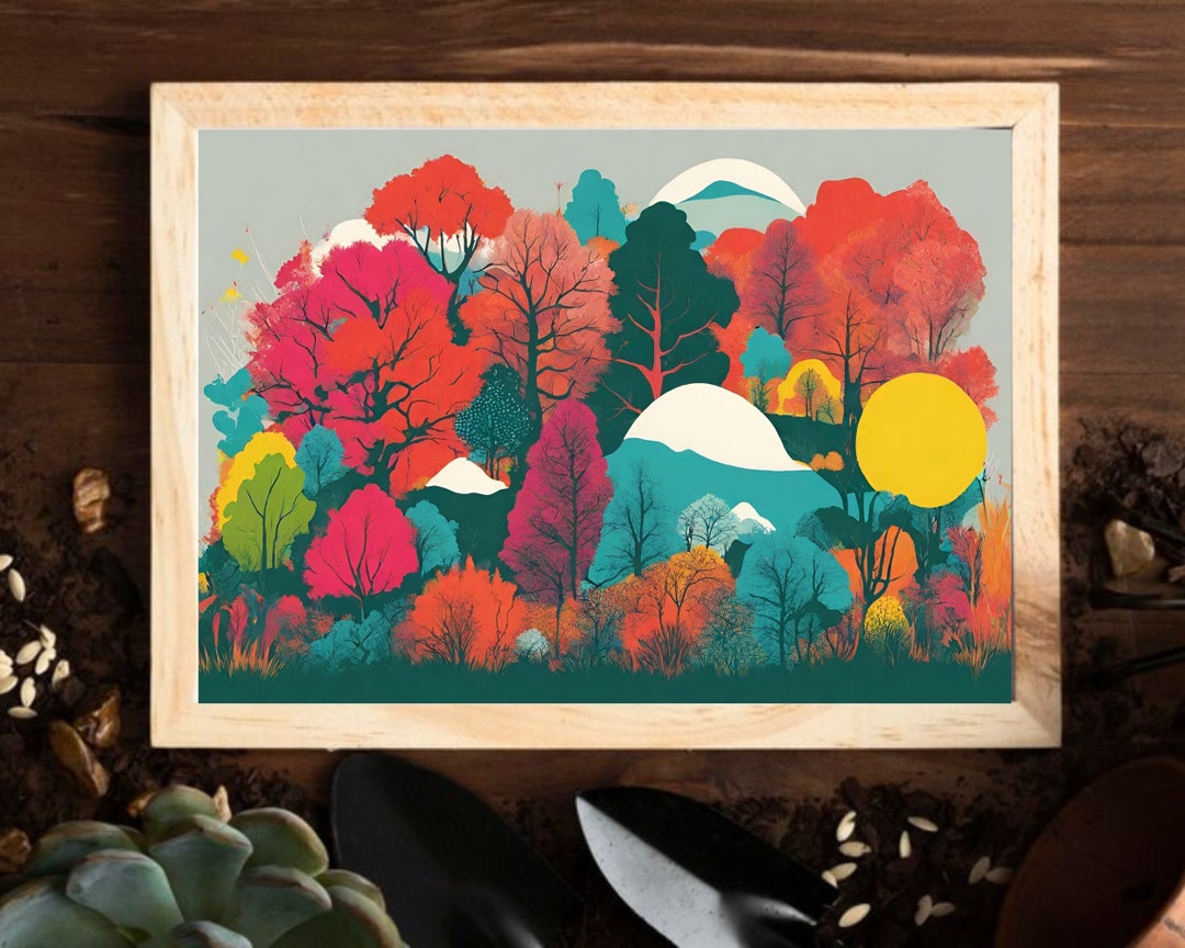 Graffiti Wall Art, Nature Decor, Street Pop Wall Art, Banksy Canvas ...