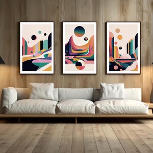 Minimalist Abstract Printable Art, Minimal Abstraction Space & Planets ...