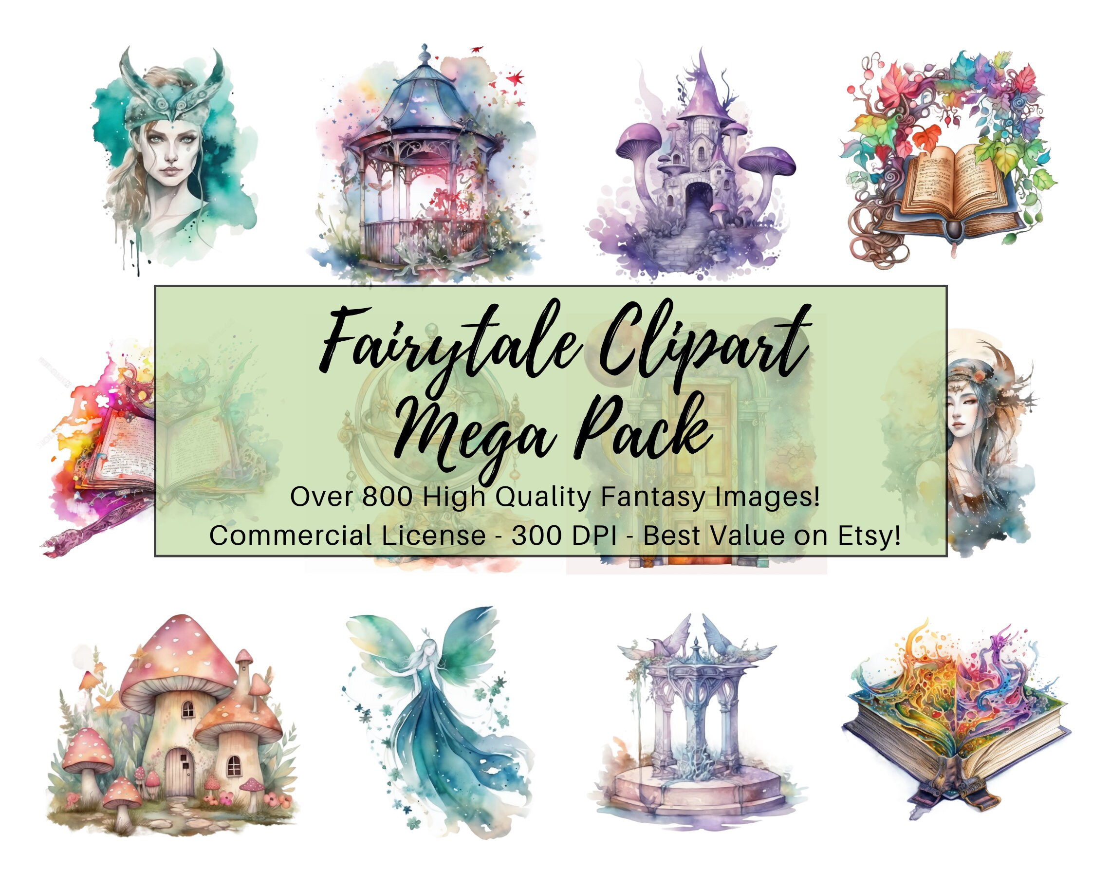 900 Fairytale Clip Art Mega-collection Commercial License 300 Dpi ...