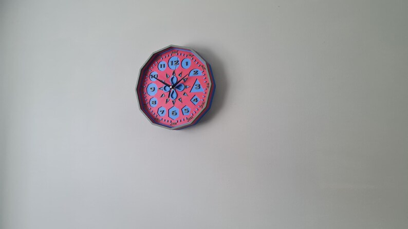 Dodecagon Geometry Wall Clock - Dodge Designs 3D Print - Etsy