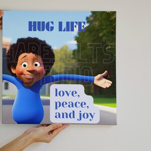 HUG LIFE Digital Art | Downloadable Wall Print | Png Jpg | -digital ...