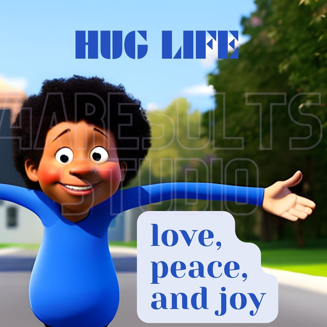 HUG LIFE Digital Art | Downloadable Wall Print | Png Jpg | -digital ...