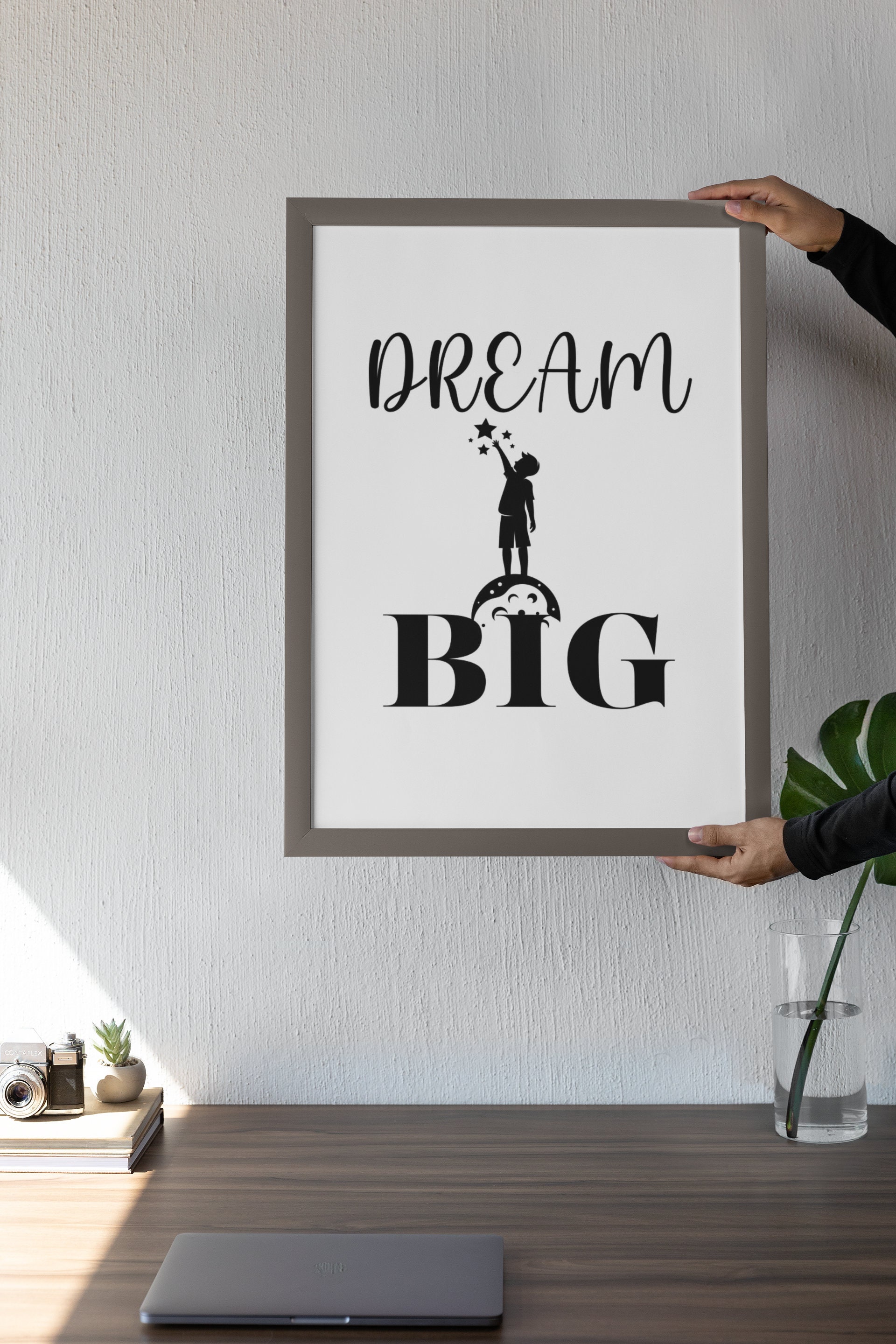 Dream Big Motivational Quote Digital Wall Art Printable Inspirational ...