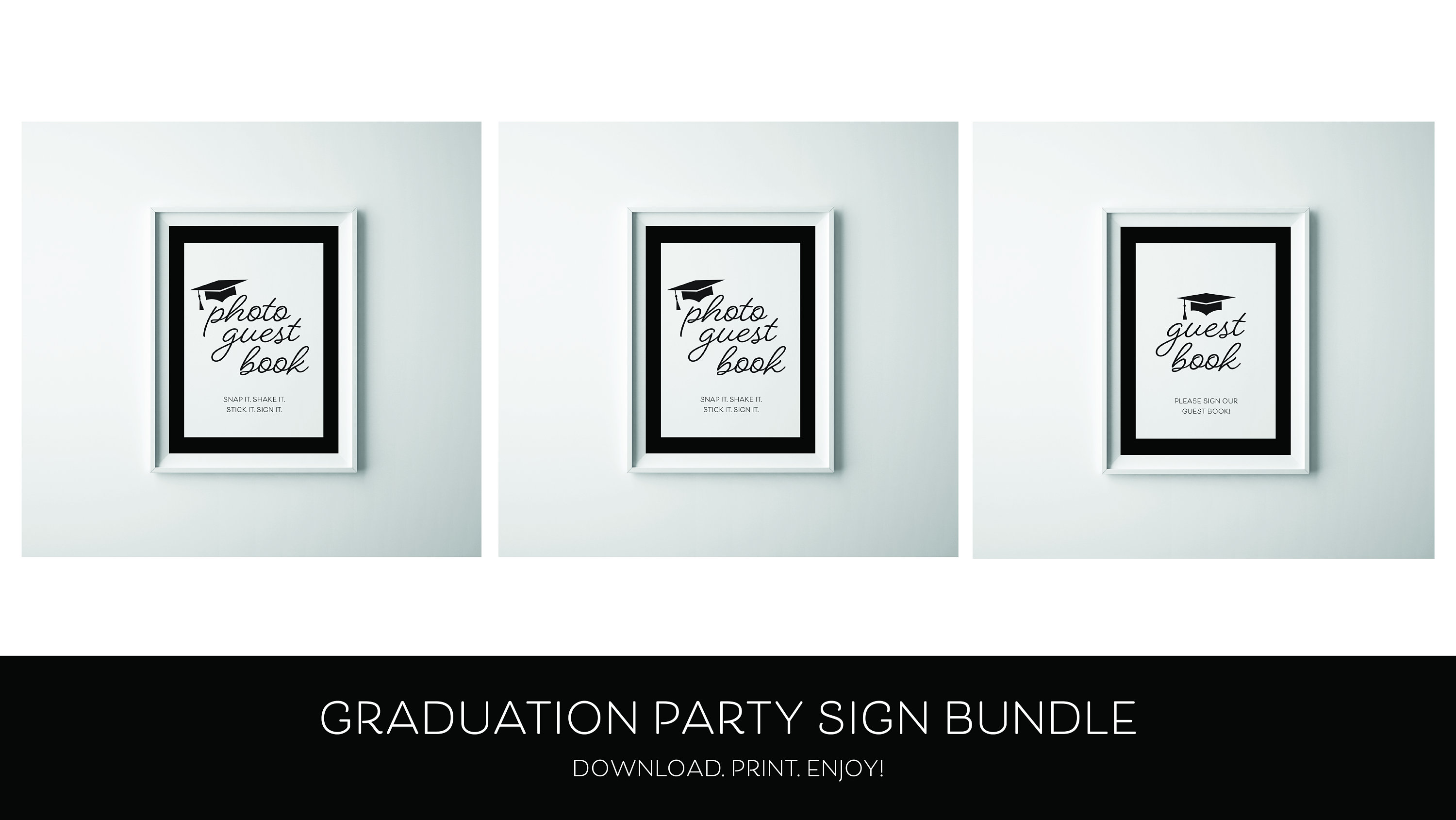 Graduation Party Printable Bundle, Printable Graduation Signs, Elevate ...