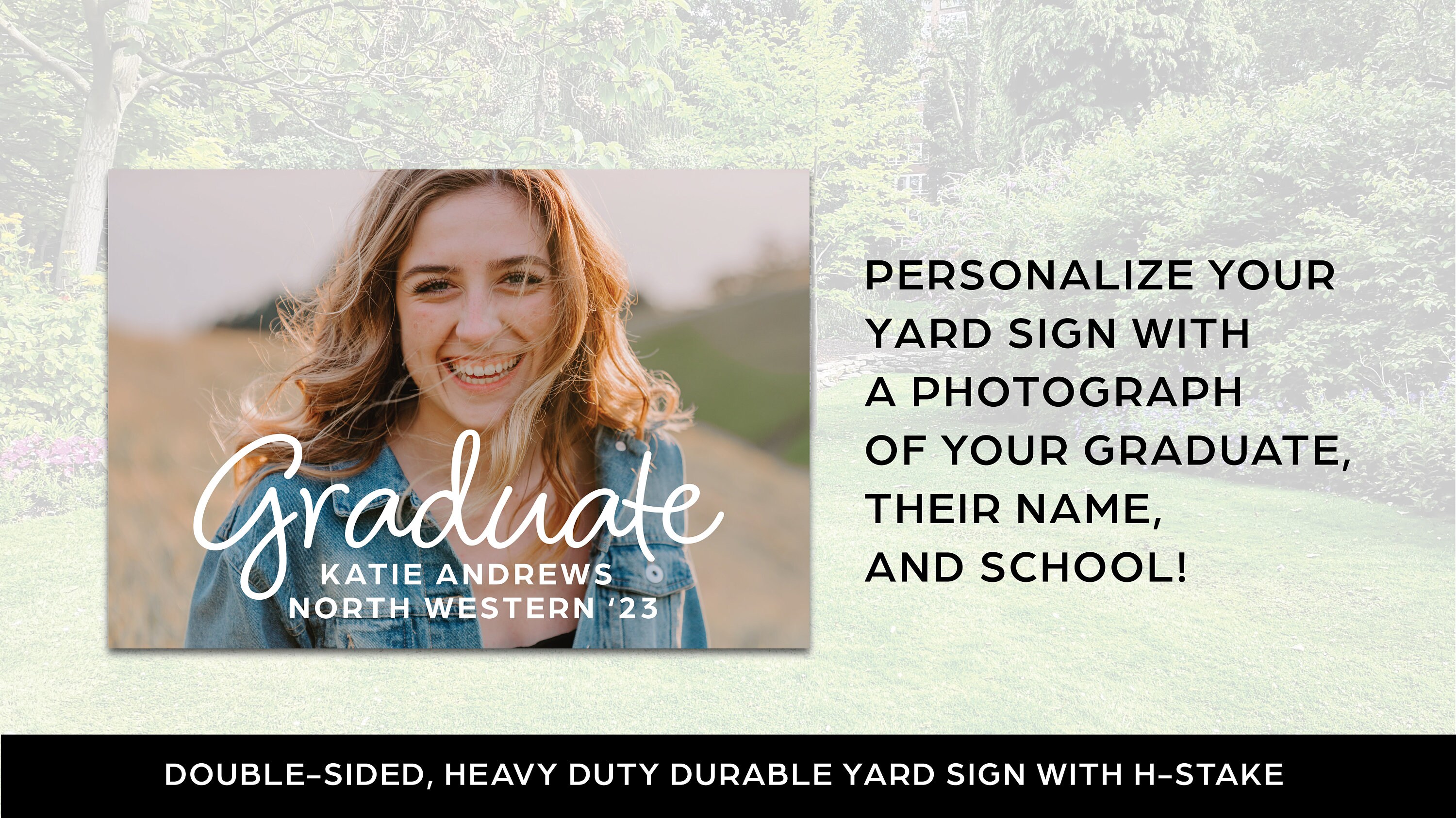 Custom Photo Graduation 2024 Yard Sign, Yard Sign Graduation Heavy-duty ...