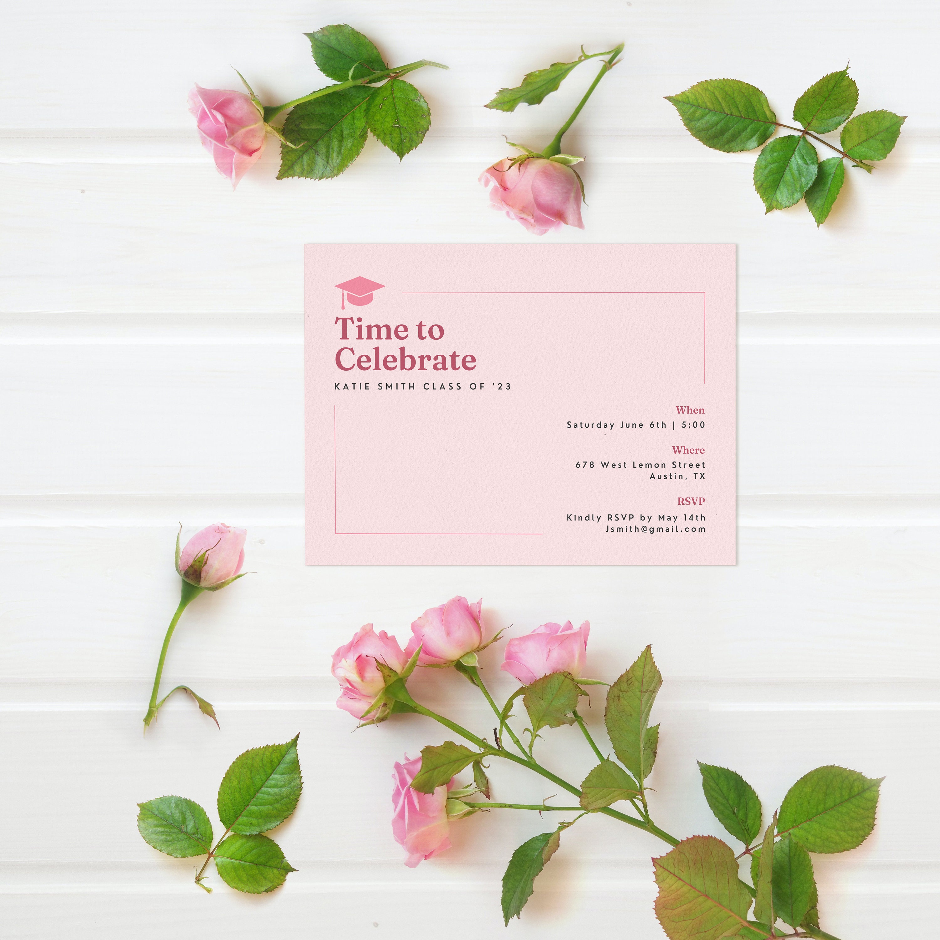 Trendy Grad Invitation Downloadable Graduation Invite Template 2023 ...