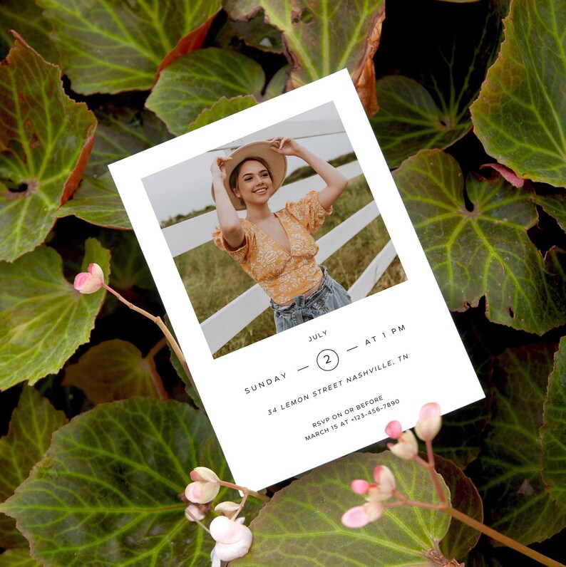 Modern and Sophisticated Graduation Invitation Template | Fully ...