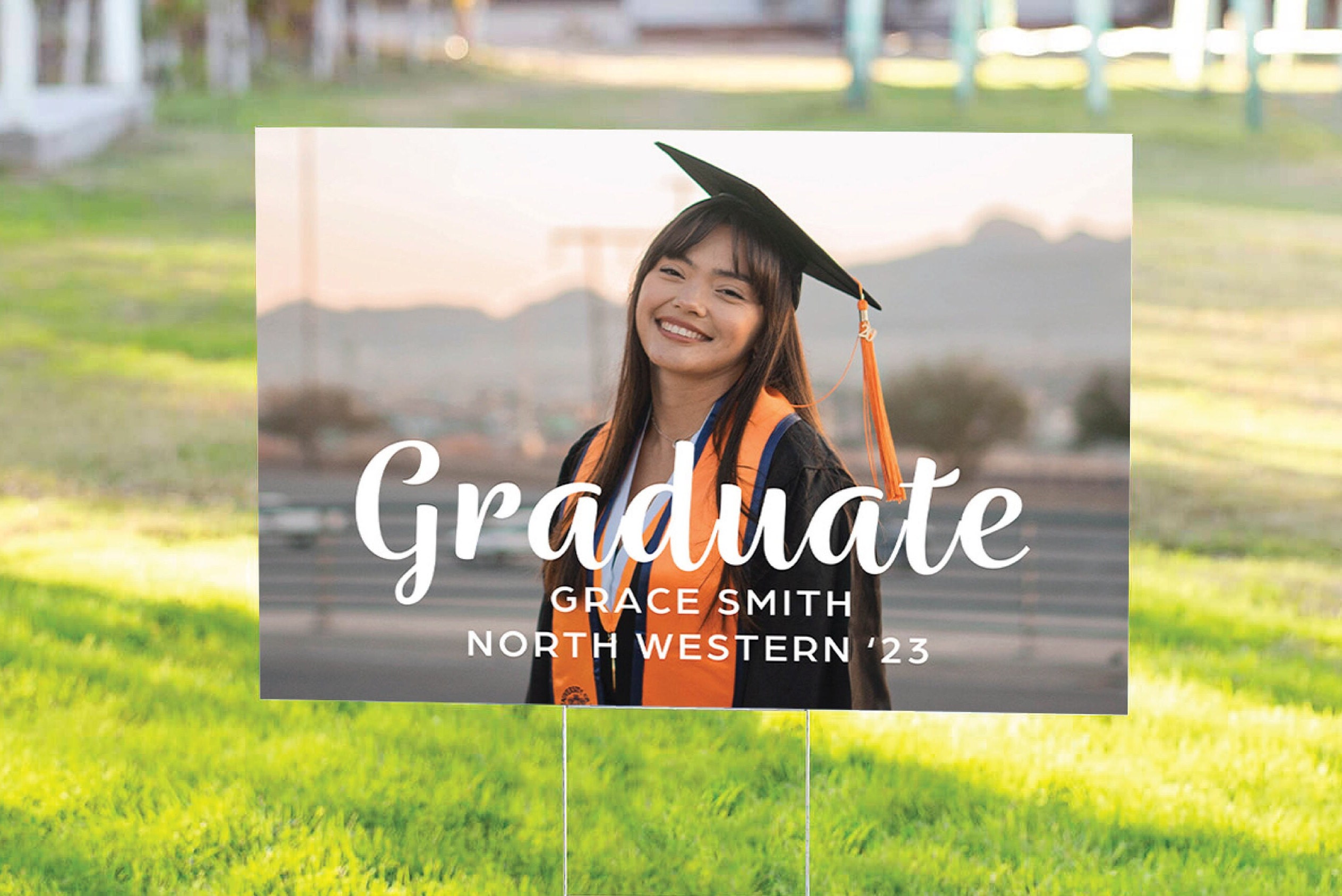 Custom Graduation 2024 Photo Yard Sign, Graduate Decor High School ...