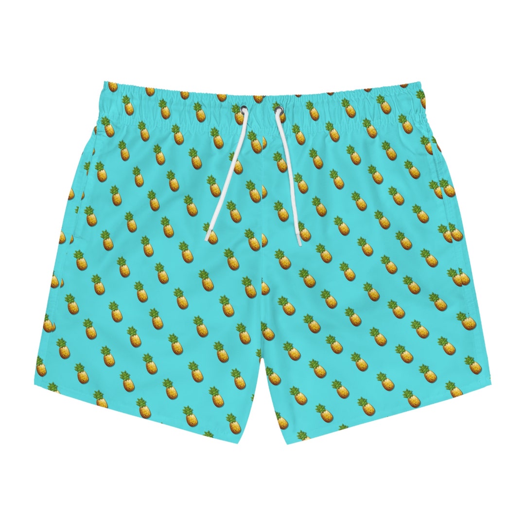 Pineapple Design Swim Trunks Fun and Vibrant Beachwear for - Etsy
