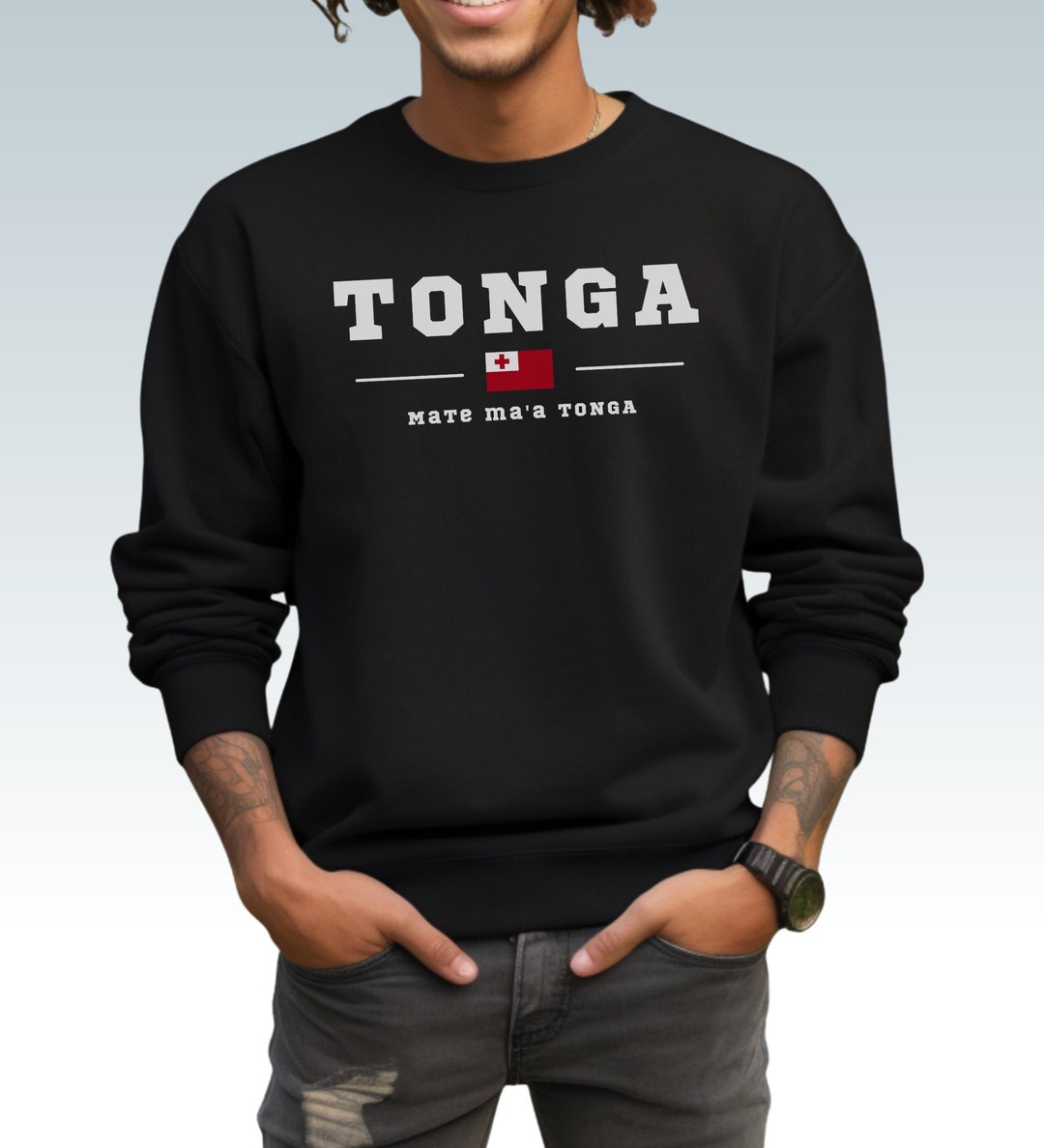 Tongan Crewneck Sweater Mate Ma’a Tonga - Etsy