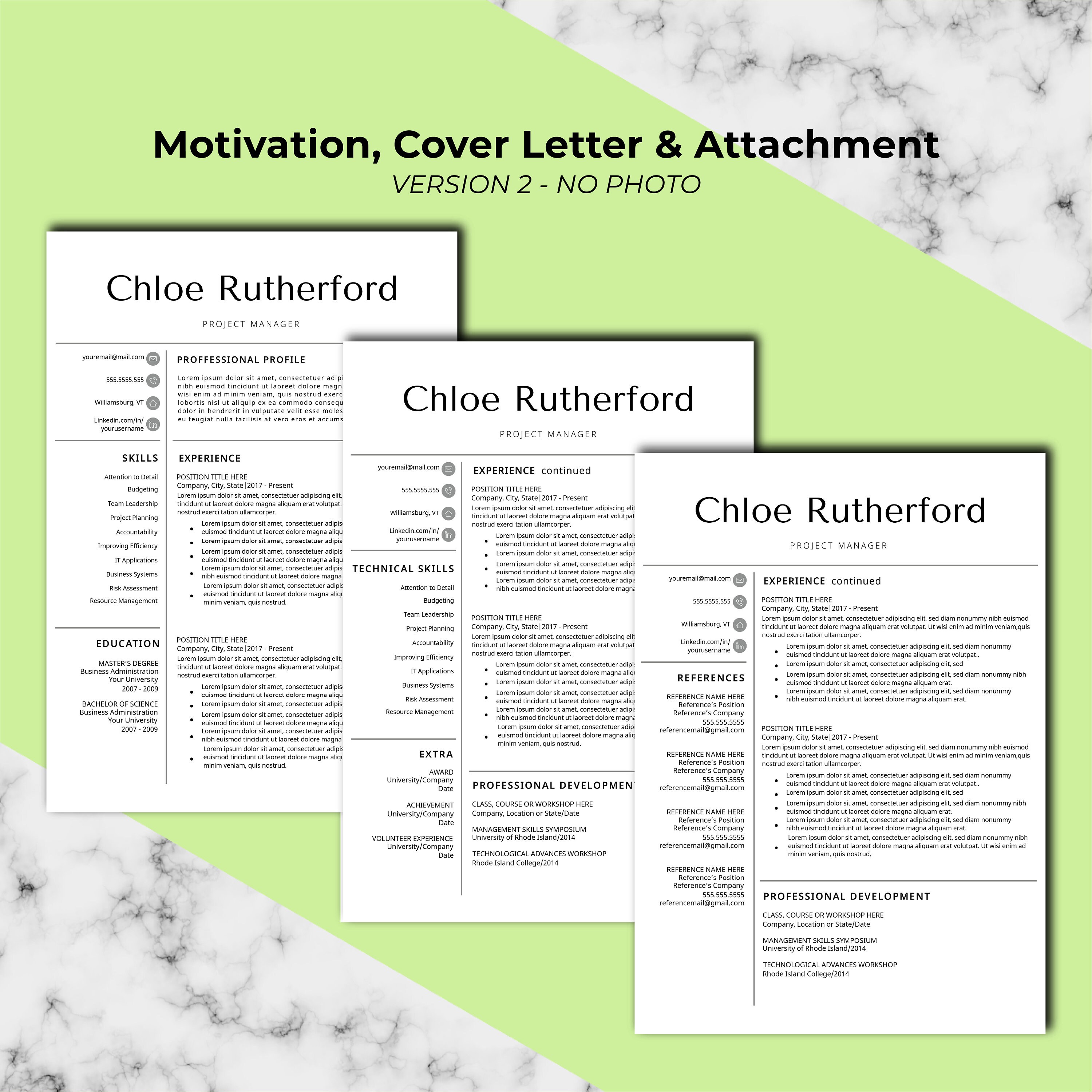 Creative Resume Template for Professionals, Eye-catching Design, Land ...