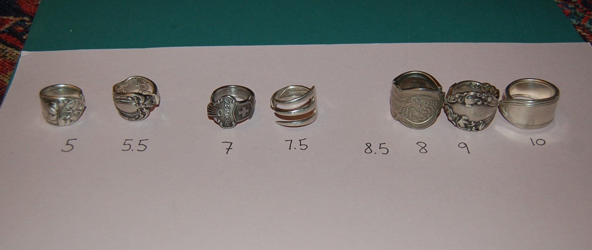 Vintage Silver Spoon/fork Rings - Etsy