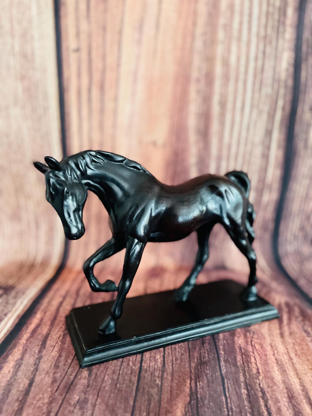 Black Stallion Equestrian Western Style Farmhouse Barn Nursery Shelf ...