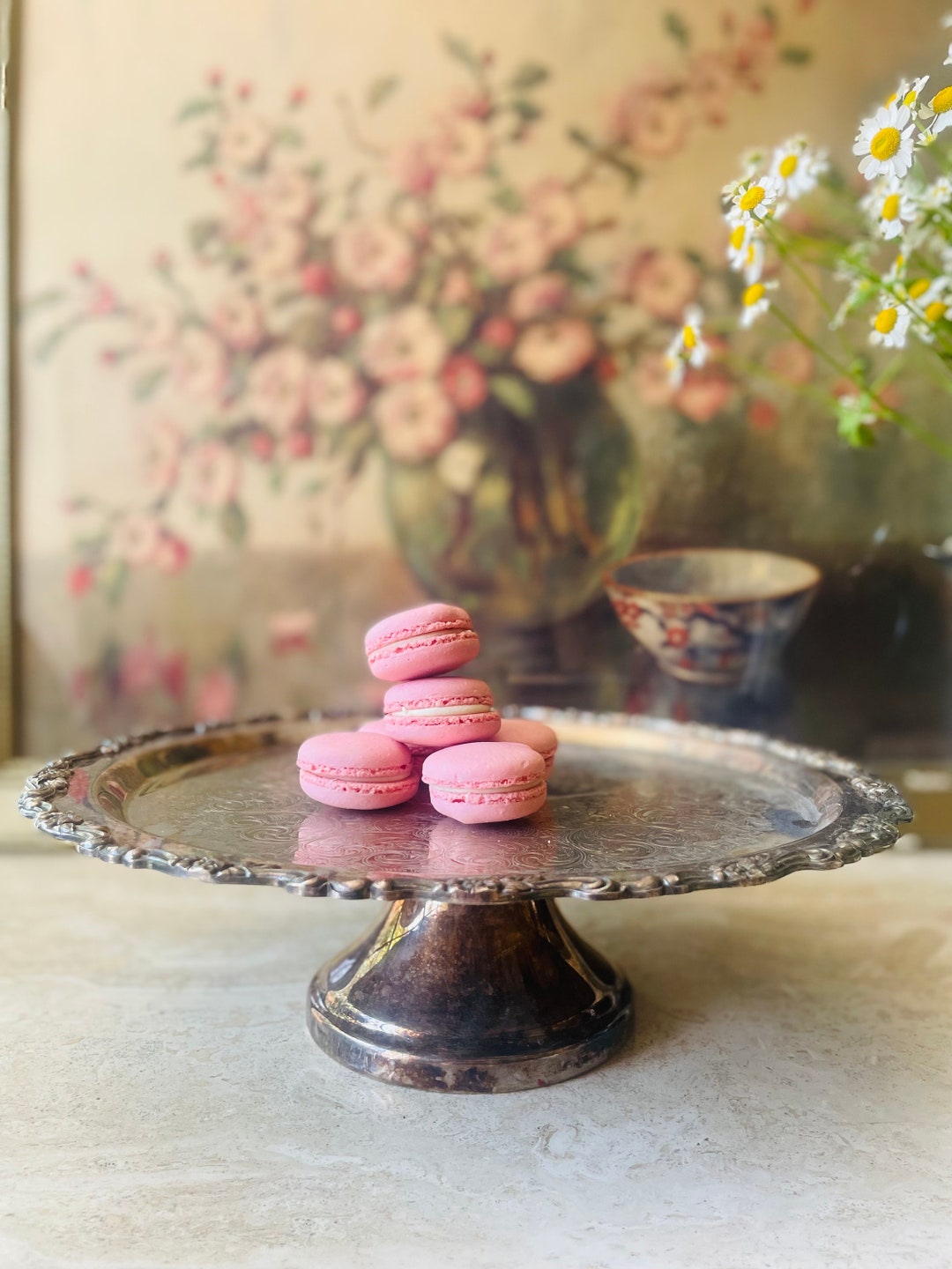 Silver Cake Plate Pedestal Birthday Cake Stand WM A Rodgers Silversmith ...