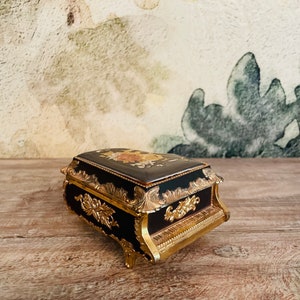 Piano Music Box Miniature Gold Black Regency Style - Etsy