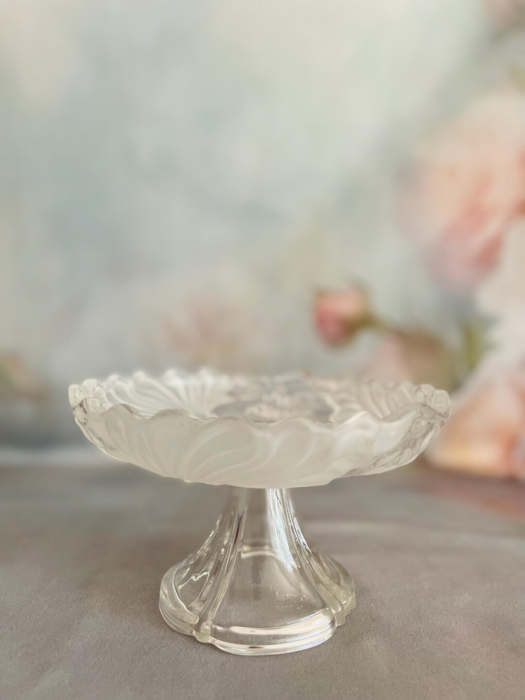 Mikasa Glass Cake Plate Pedestal Birthday Cake Stand Peacock - Etsy