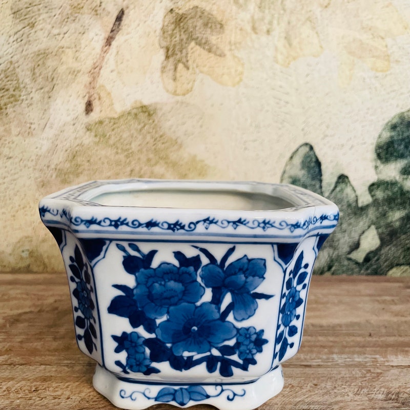 Delft Blue Planter - Etsy