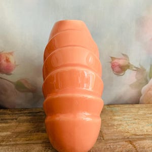 Salmon Pink Peach Vase Glazed Ceramic Vase Anthropologie Style - Etsy