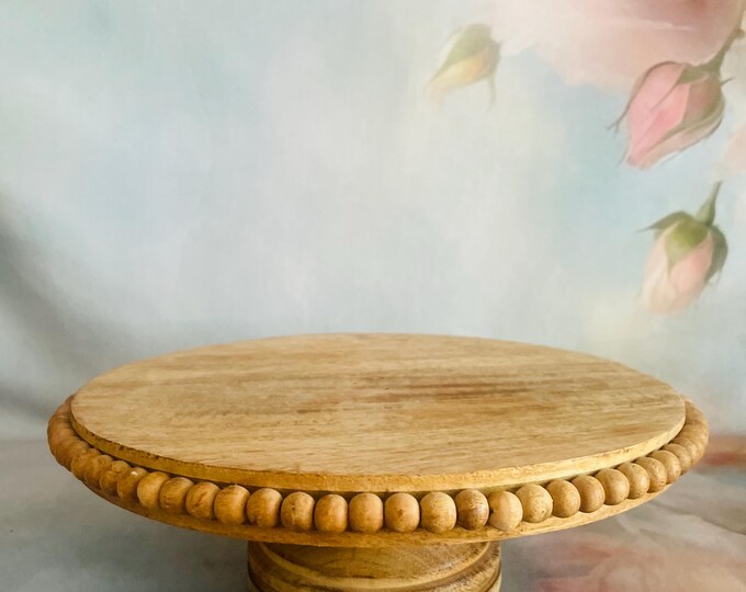 Wood Cake Plate Pedestal Wedding Brunch Birthday Cake Stand Rustic - Etsy