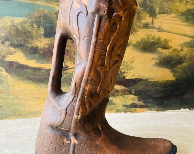 Cowgirl Cowboy Boot Vase Western Decor Pottery Horse Riding Boot With ...