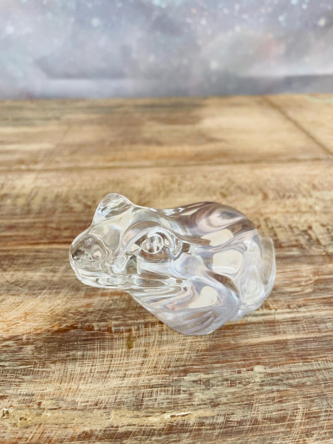 Frog Toad Crystal Paperweight Princess House Company - Etsy