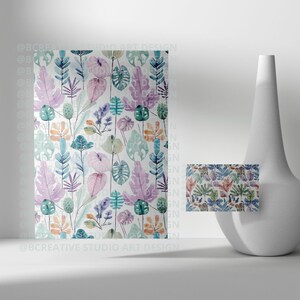 Digital Art Paper, Watercolor Digital Patterns, Paper Crafts, Jungle ...